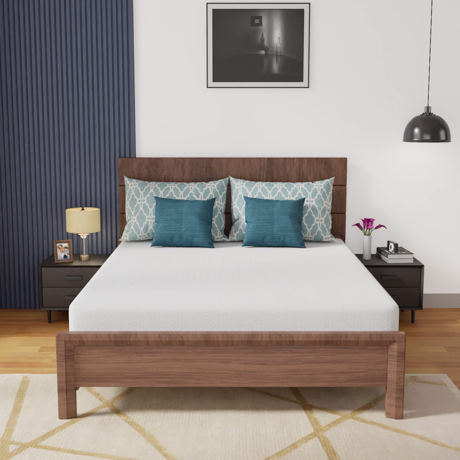 Gel Memory Foam Mattress Wave Comfort Foam Mattress 8 inch Mattress, CertiPUR-US Certified,Breathable Bed Mattress for Cooler Sleep Supportive & Pressure Relief,Removable Soft Cover,White Twin
