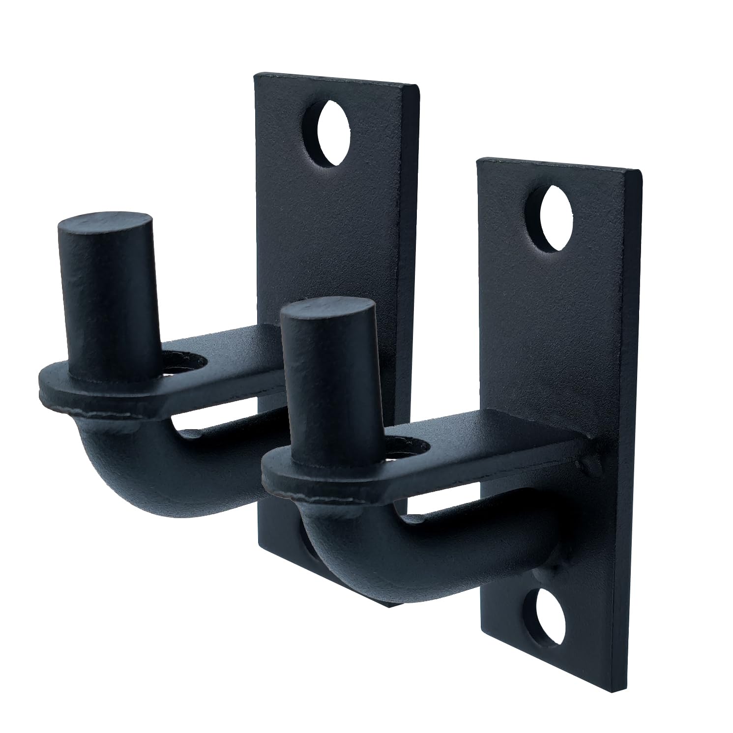 Black Wall Mount Gate Hinges, Farm Gate Hinge, Gate Hinges for Wooden Fences Heavy Duty, Gate Hinges for Metal Gates with 5/8" Male Hinge Pin, Set of 2.