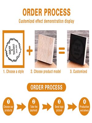 Custom Stamp - Personalized Stamp,Customization Business Logo/Address/Date/Name/Wedding Invitations Wooden Rubber Stamps for Multiple Sizes (Book Stamp)