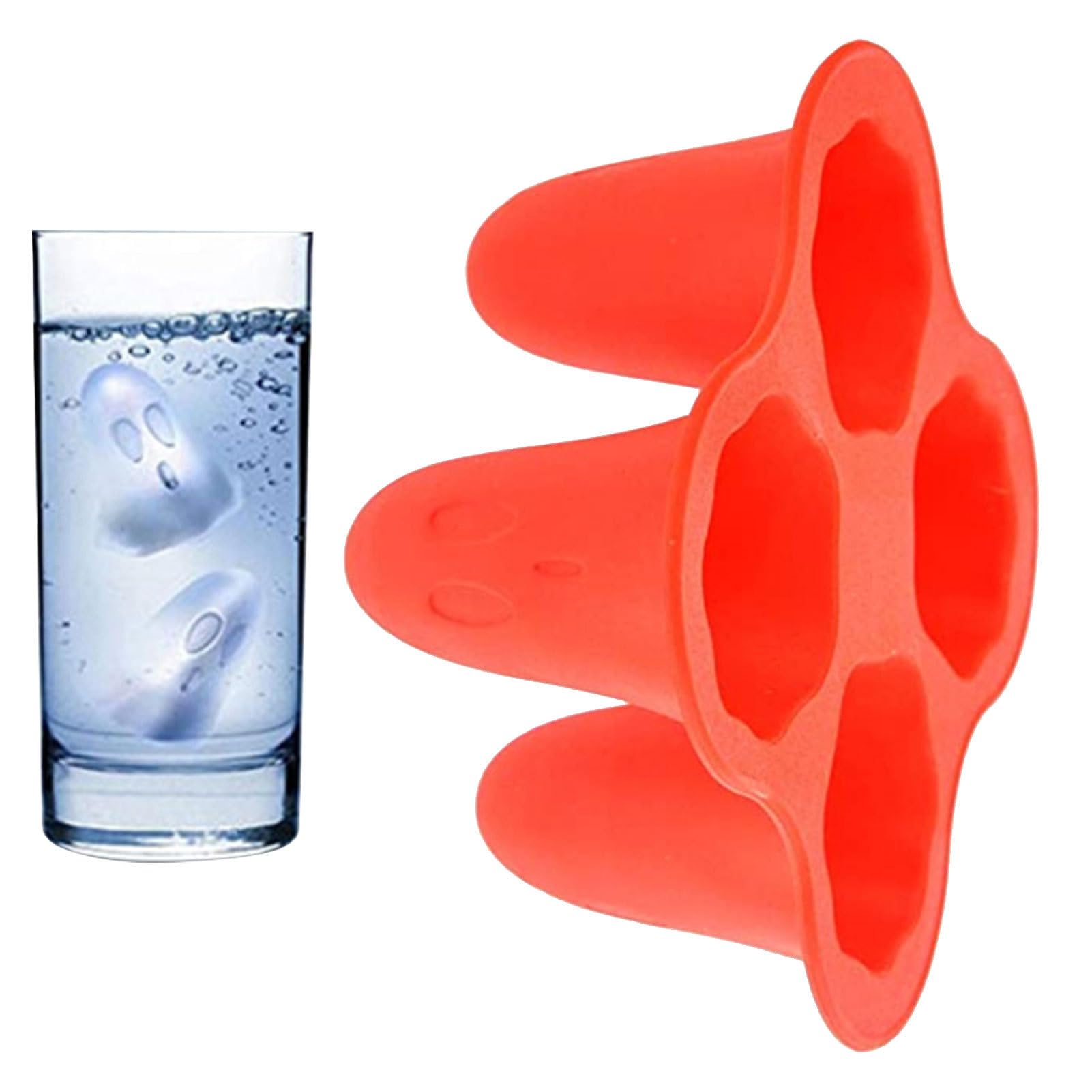 Ice Cube Tray Ghost Ice Cube Molds, Halloween Ghost Decor Easy Release Silicone Mold, Silicone Ice Cube Molds, Halloween Ice Maker Molds(4)