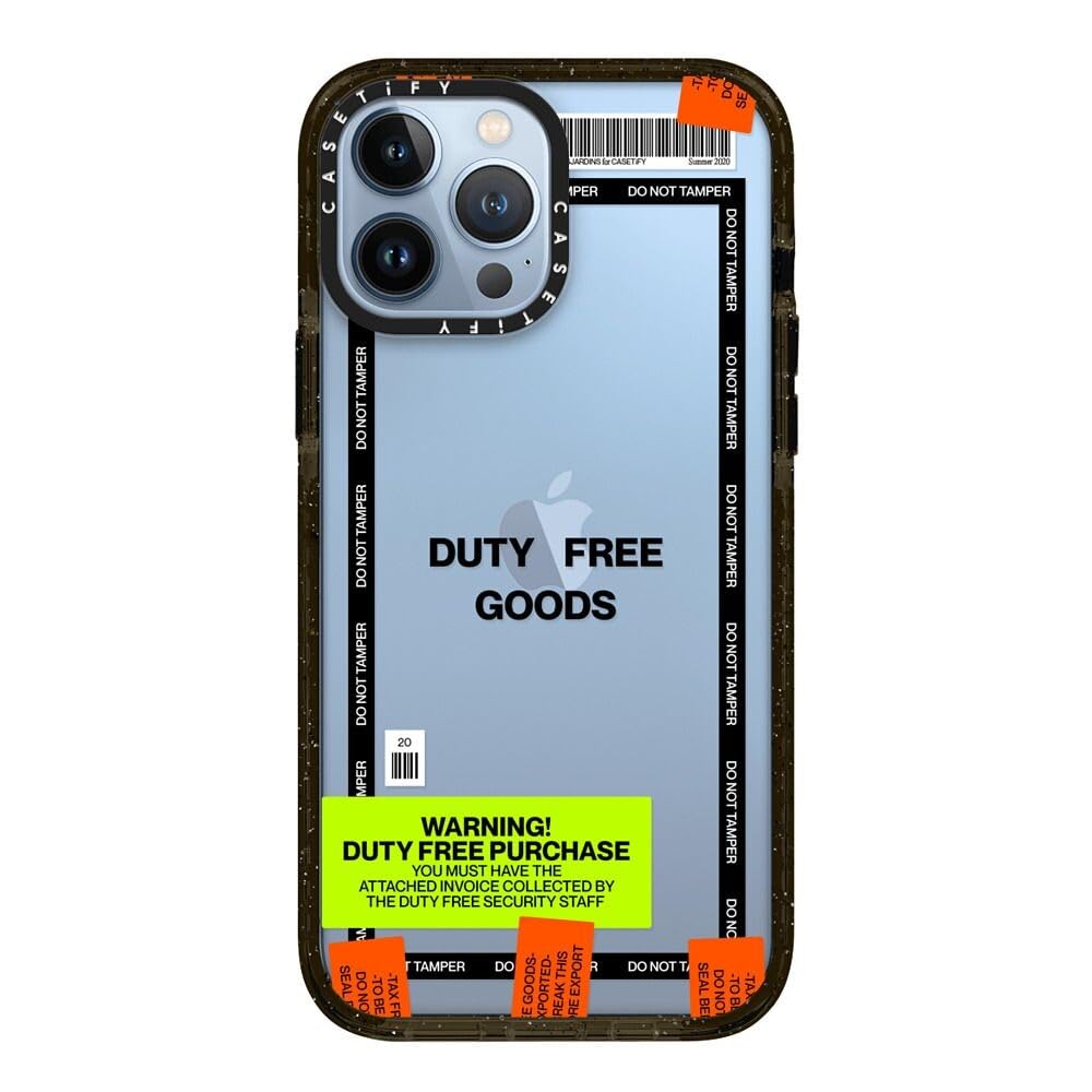 CASETiFY Impact iPhone 13 Pro Max Case [6.6ft Drop Protection] - Duty Free - Clear Black