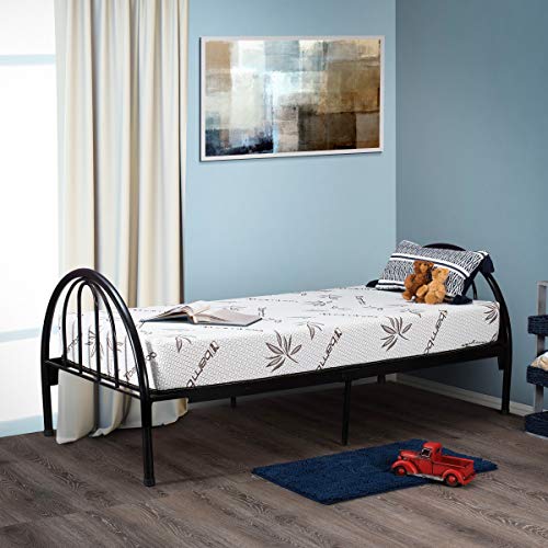 Customize Bed 6 Inch Gel Memory Foam Mattress with Rayon Derived from Bamboo Cover, Cot Size 36" x 74" for Student RV, Cot, Folding, Guest & Day Bed - CertiPUR-US Certified, Mattress Made in USA