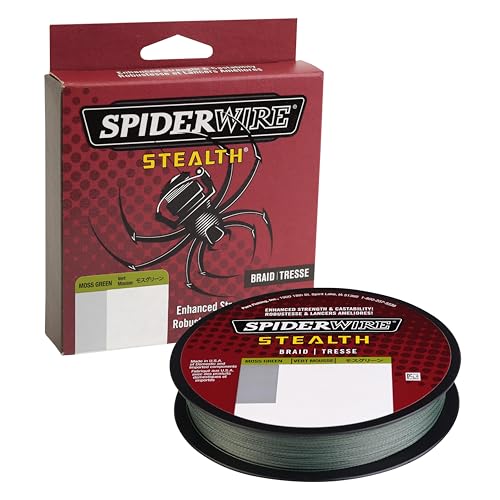SpiderWire Stealth® Superline, Moss Green, 30lb | 13.6kg, 200yd | 182m Braided Fishing Line, Suitable for Freshwater and Saltwater Environments