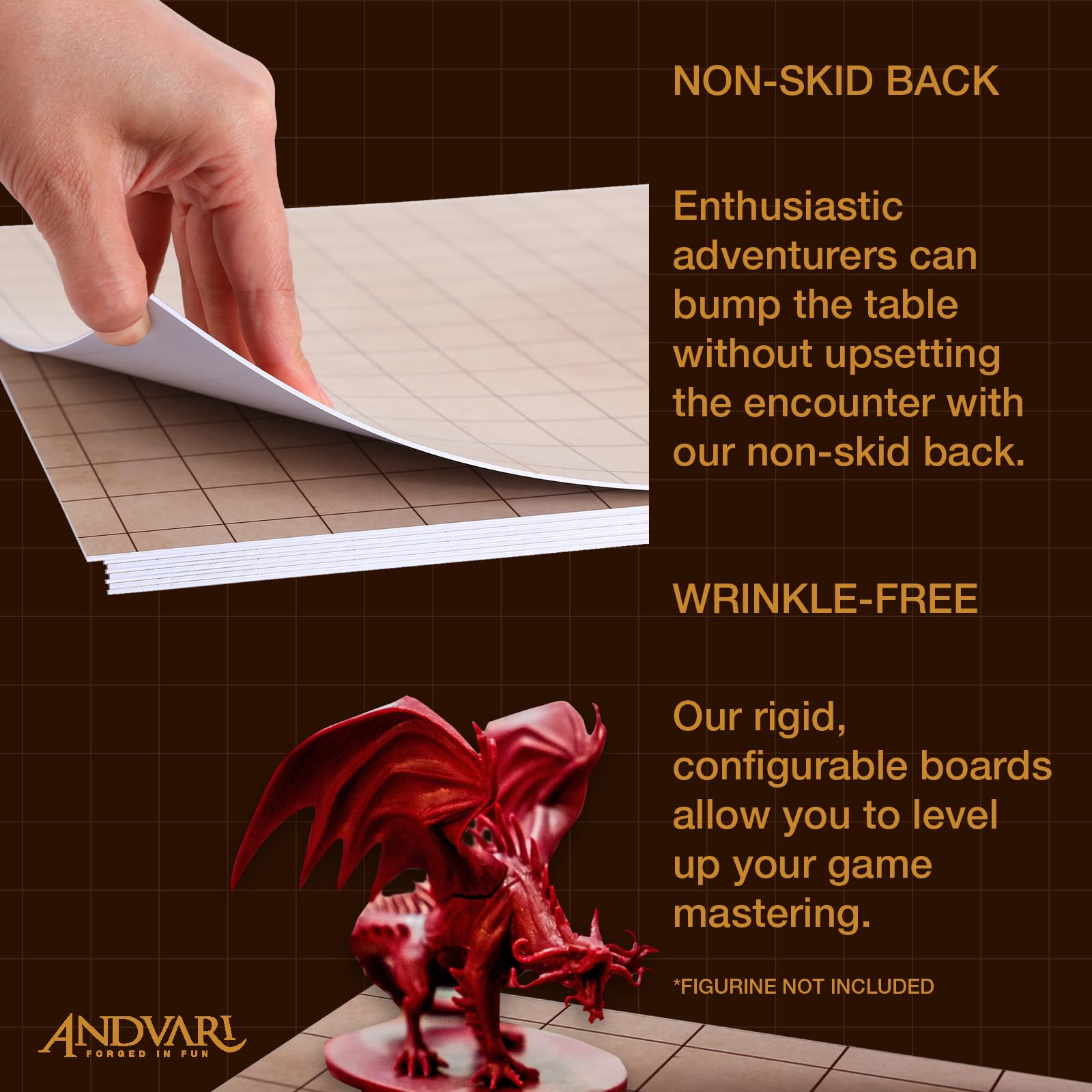 Battle Mat with Grid for Role Playing Game - 9 Pack Mega Pack Andvari Battle Boards