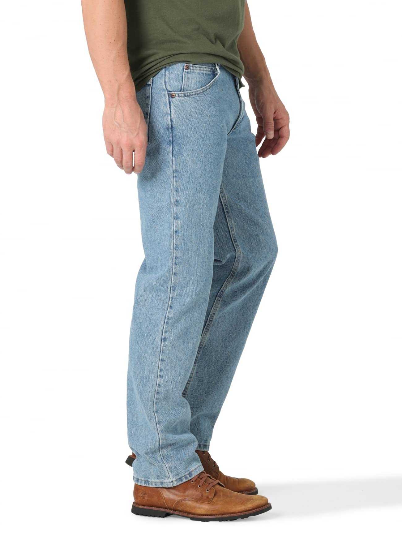 Wrangler Authentics Men's Classic 5-Pocket Regular Fit Cotton Jean, Light Stonewash, 33W x 34L