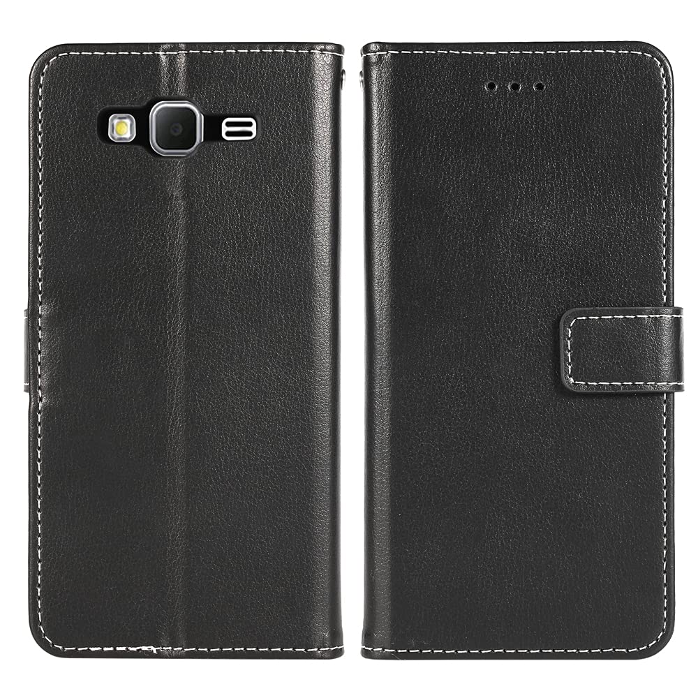 FDCWTSH Compatible with Samsung Galaxy J5 2015 Wallet Case Wrist Strap Lanyard Leather Flip Cover Card Holder Cell Phone Cases for Glaxayj5 Glaxay GalaxyJ5 SM J500 J500F J500H Black