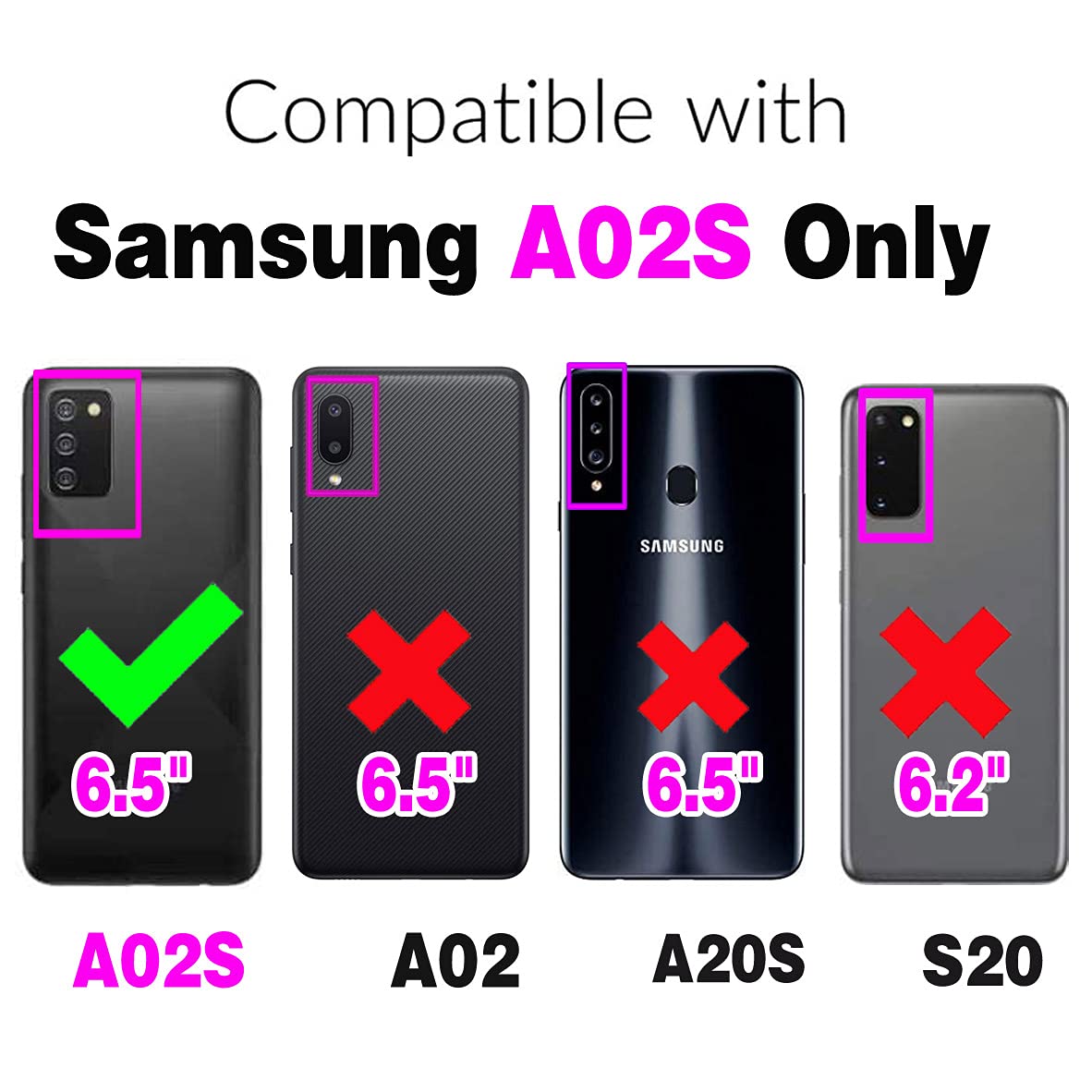 FDCWTSH Compatible with Samsung Galaxy A02S Wallet Case Wrist Strap Lanyard Leather Flip Cover Card Holder Stand Cell Accessories Phone Cover for Glaxay A 02s Galaxies M02s SM-A025V Women Men Grey