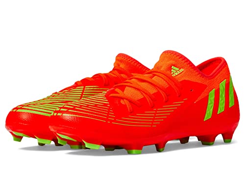 adidas Unisex Edge.3 Predator Firm Ground Soccer Shoe, Solar Red/Green/Black, 8.5 US Men