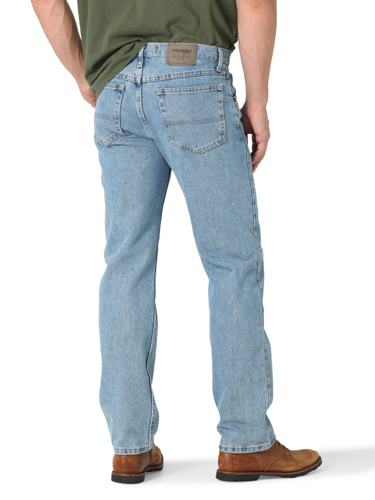 Wrangler Authentics Men's Classic 5-Pocket Regular Fit Cotton Jean, Light Stonewash, 33W x 34L