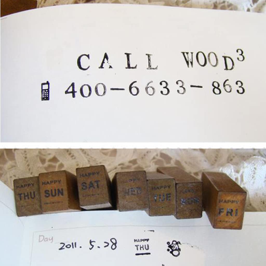 28 Pieces Retro Digital Weather Wooden Stamps Vintage Wood Rubber Stamp Block for DIY Scrapbooking Diary Embellishments Nature Wood Rubber Stamps Set for Card Making Crafting