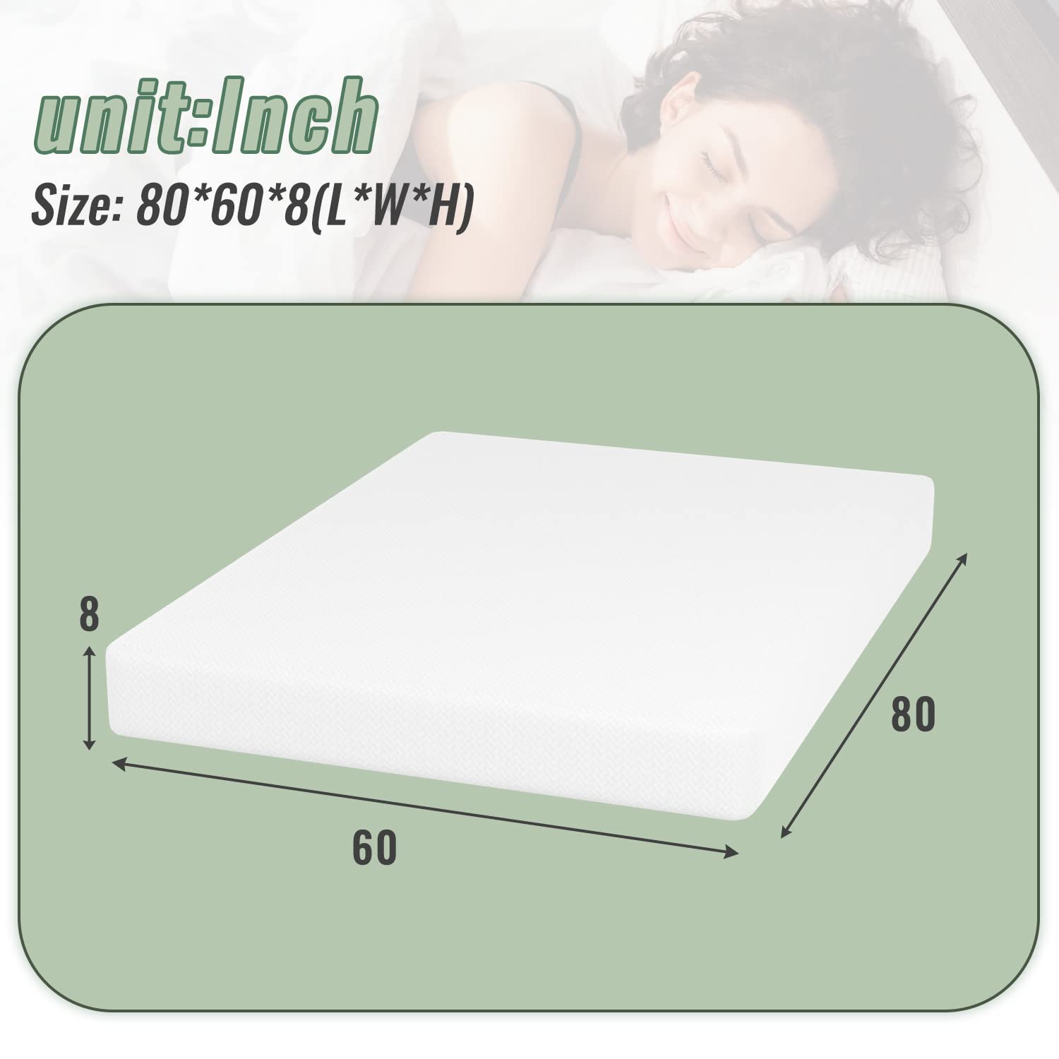 Gel Memory Foam Mattress Wave Comfort Foam Mattress 8 inch Mattress, CertiPUR-US Certified,Breathable Bed Mattress for Cooler Sleep Supportive & Pressure Relief,Removable Soft Cover,White Twin