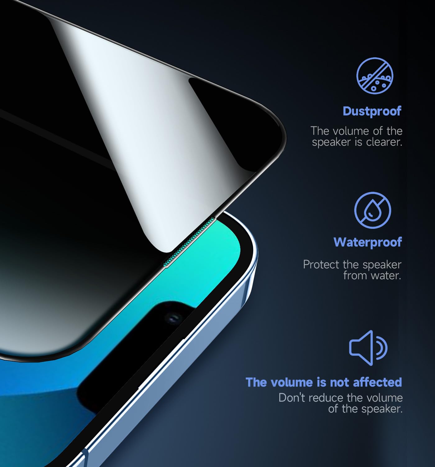 MAGIC JOHN 2 Pack for iPhone 13/13Pro/14 6.1 inch Privacy Glass Screen Protector, Auto Dust-Elimination, Bubble Free, Easy Installation
