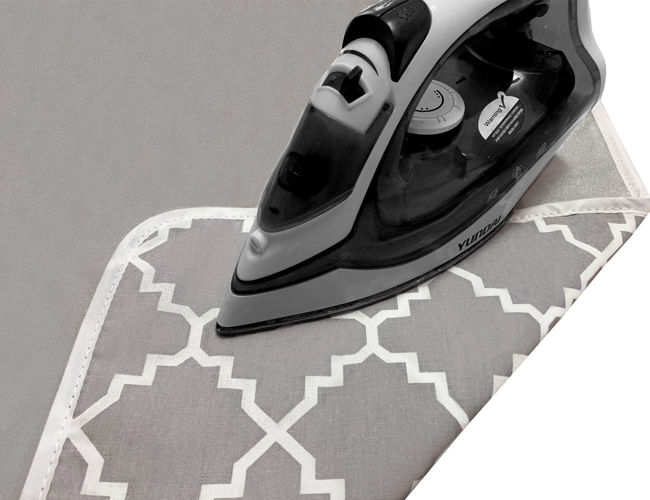 Neccom Ironing Mat with Silicone Pad Heat Resistant Ironing Blanket, Thick Portable Travel Ironing Pad for Table Top, Washer and Dryer, Cotton Ironing Padding Pack in Drawstring Bag 28"x21.6"