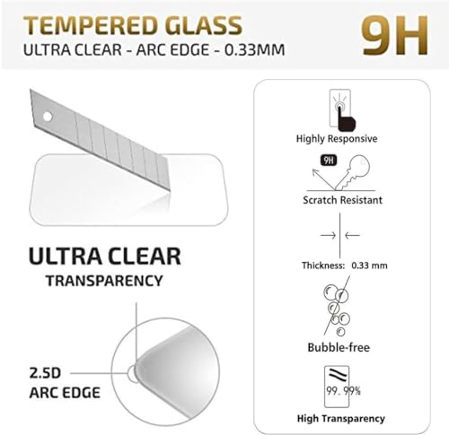NEW'C 3 Pack Designed for Xiaomi Redmi Note 11 Pro, Redmi Note 11 Pro 5G, Anti-Scratch, Anti-Fingerprints, 9H Hardness, 0.33 mm Ultra Transparent, Ultra Resistant