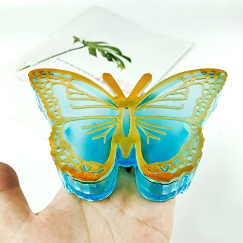 Butterfly Storage Box Molds Butterfly Silicone Molds with Lid for Epoxy Resin Casting Resin Mold for DIY Jewelry Storage Box Candy Container Makeup Storage Box