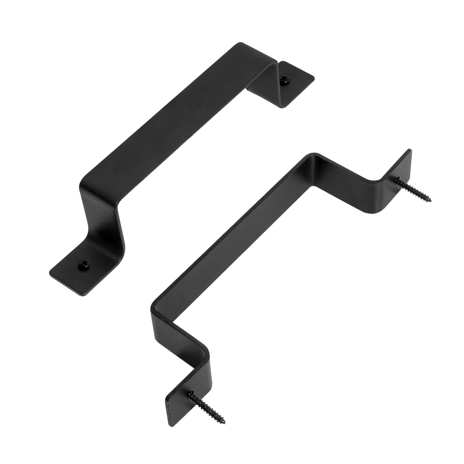 gaizda Barn Door Handle Black Steel Hardware,for Sliding Door Fence Door Wardrobe Drawer Garage Warehouse, Rustic Style (2pcs)