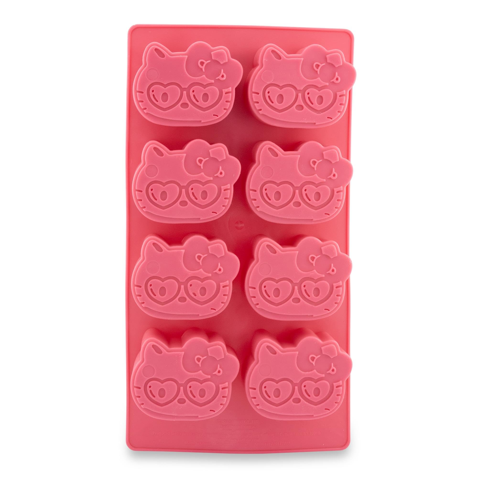 Sanrio Hello Kitty Hearts Flexible Silicone Ice Cube Tray In Character Shapes | Reusable Ice Mold For Freezer | Makes 8 Cubes