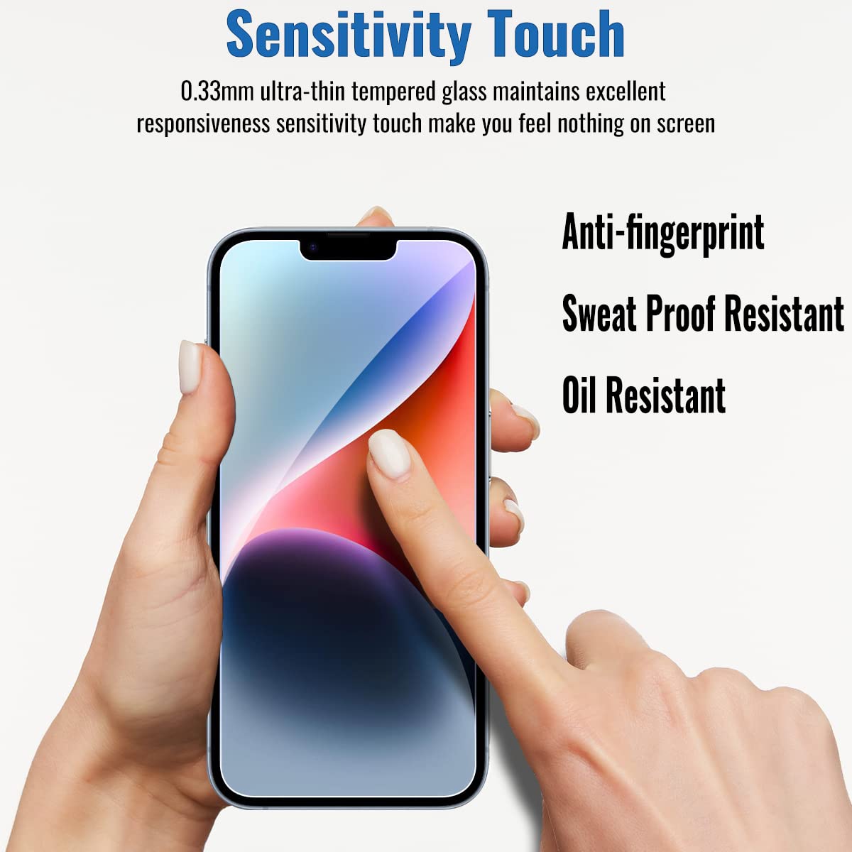 NEEPART 4 Pack Tempered Glass Screen Protector for iPhone 14/ iPhone 13/ iPhone 13 Pro [6.1 Inch], Sensor Protection, 9H Tempered Glass Film, Anti-Scratch, Case Friendly, Easy Installation, Bubble
