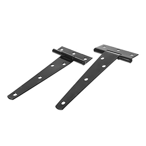 Garden Gate Hinges,Tee Shed Hinge, 10/12 Inch Heavy Duty Hinges 1pc Black T-Shaped Triangle Hinge Shed Wood Fence Door Hinge Hardware Hinges (Size : 10 Inch) (Size : 10 Inch)