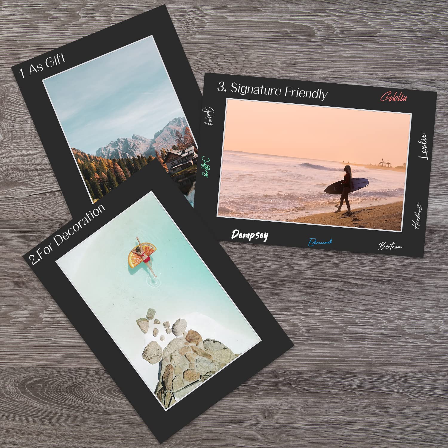 Golden State Art, Acid Free, Pack of 100, 5x7 Black Picture Mats Mattes for 4x6 Photos - White Core Bevel Cut