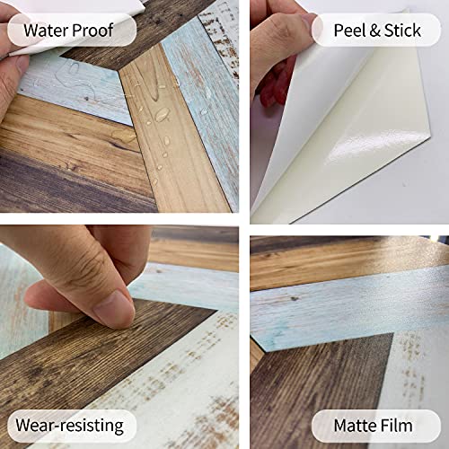 funlife 30Pcs Hexagon Peel and Stick Thick Kitchen Backsplash Foam Board, Self Adhesive Matt Wall Tile Decals for Home Decor, 7.87"x9.05", Lotus