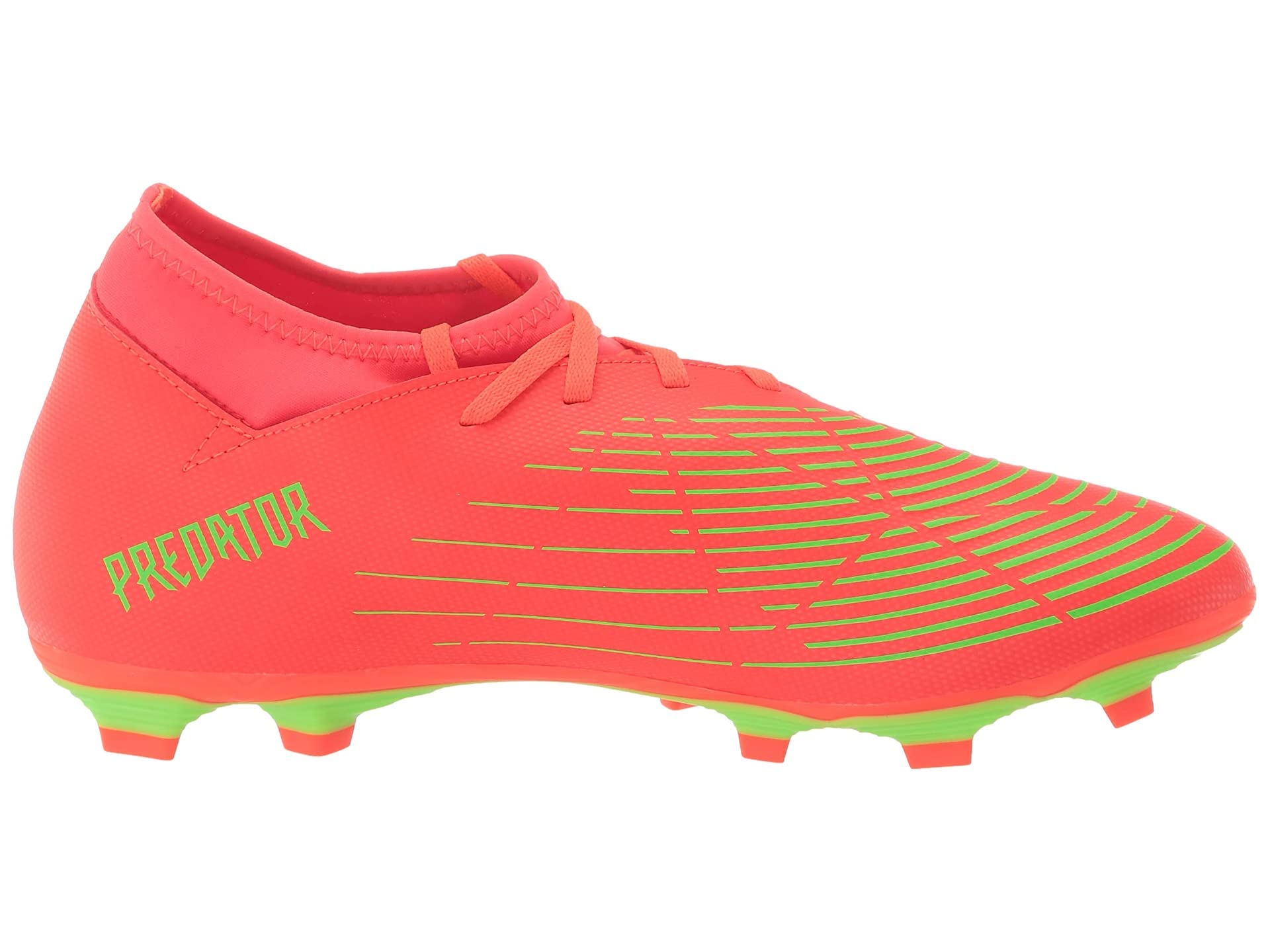 adidas Unisex Edge.4 Predator Flexible Ground Soccer Shoe, Solar Red/Solar Green/Black (Sock), 10 US Men