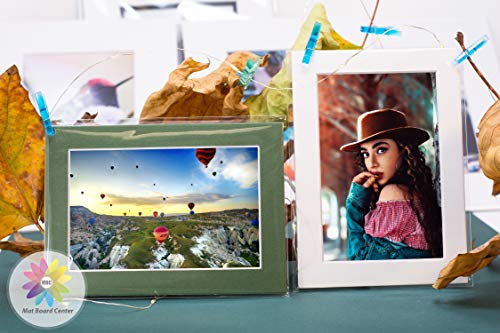 MBC Mat Board Center, Pack of 25, 11x14 White Picture Mats with Black Core Bevel Cut for 8x10 Photos