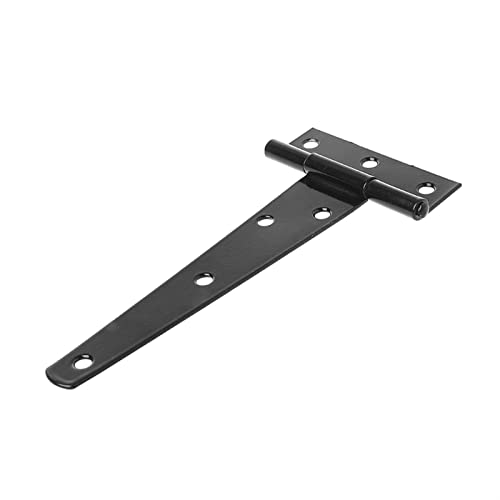 Heavy Duty Hinge,Long Strap T Hinge, 10/12 Inch Heavy Duty Hinges 1pc Black T-Shaped Triangle Hinge Shed Wood Fence Door Hinge Hardware Hinges (Size : 10 Inch) (Size : 10 Inch)