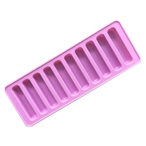 Easy Release Ice Cube Mold 10-Grids Cylinder Ice Cube Tray Flexible Silicone Ice Maker For Cocktails Teas Coffee Ice Cube Mold Silicone For Cocktails Fun Shapes Ice Maker Small Ice Cube Trays
