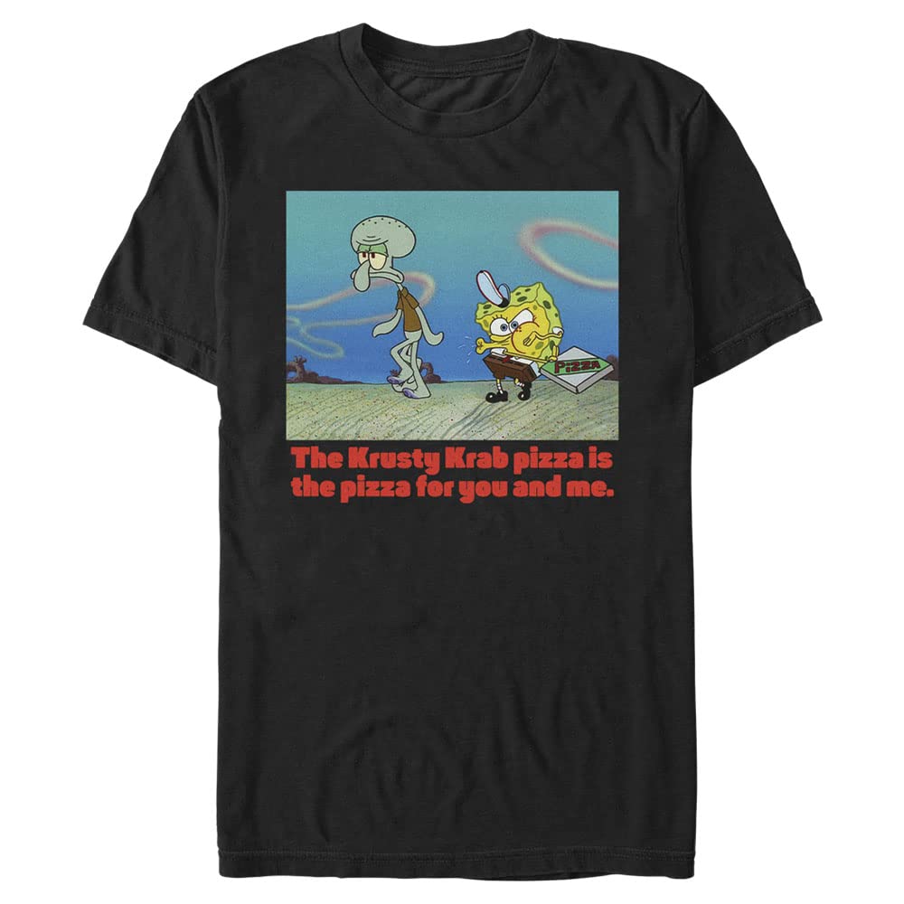 Nickelodeon Men's Big & Tall Krusty Krab Pizza, Black, 5X-Large