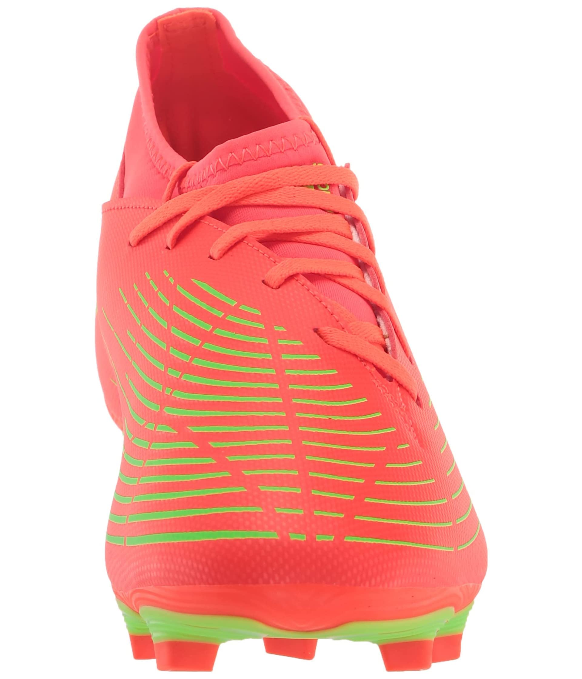 adidas Unisex Edge.4 Predator Flexible Ground Soccer Shoe, Solar Red/Solar Green/Black (Sock), 10 US Men