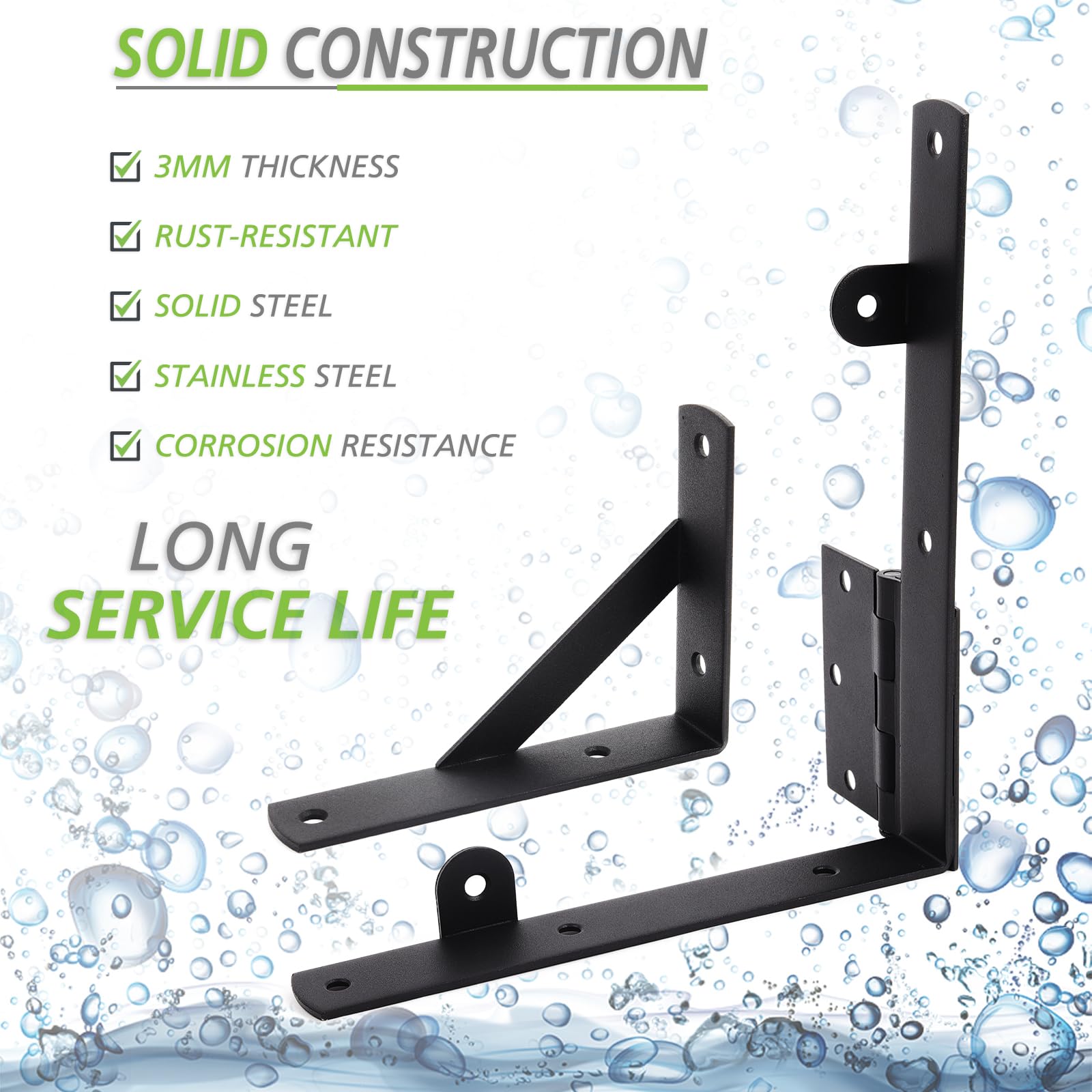 LANMIERT Fence Gate Kit, Anti Sag Gate Kit for Wooden Fence; Heavy Duty Gate Kit with Gate Latch; Gate Hardware for Wooden Gate Fence, Driveway Gates, Shed Doors, Corral Gates, Wood Windows