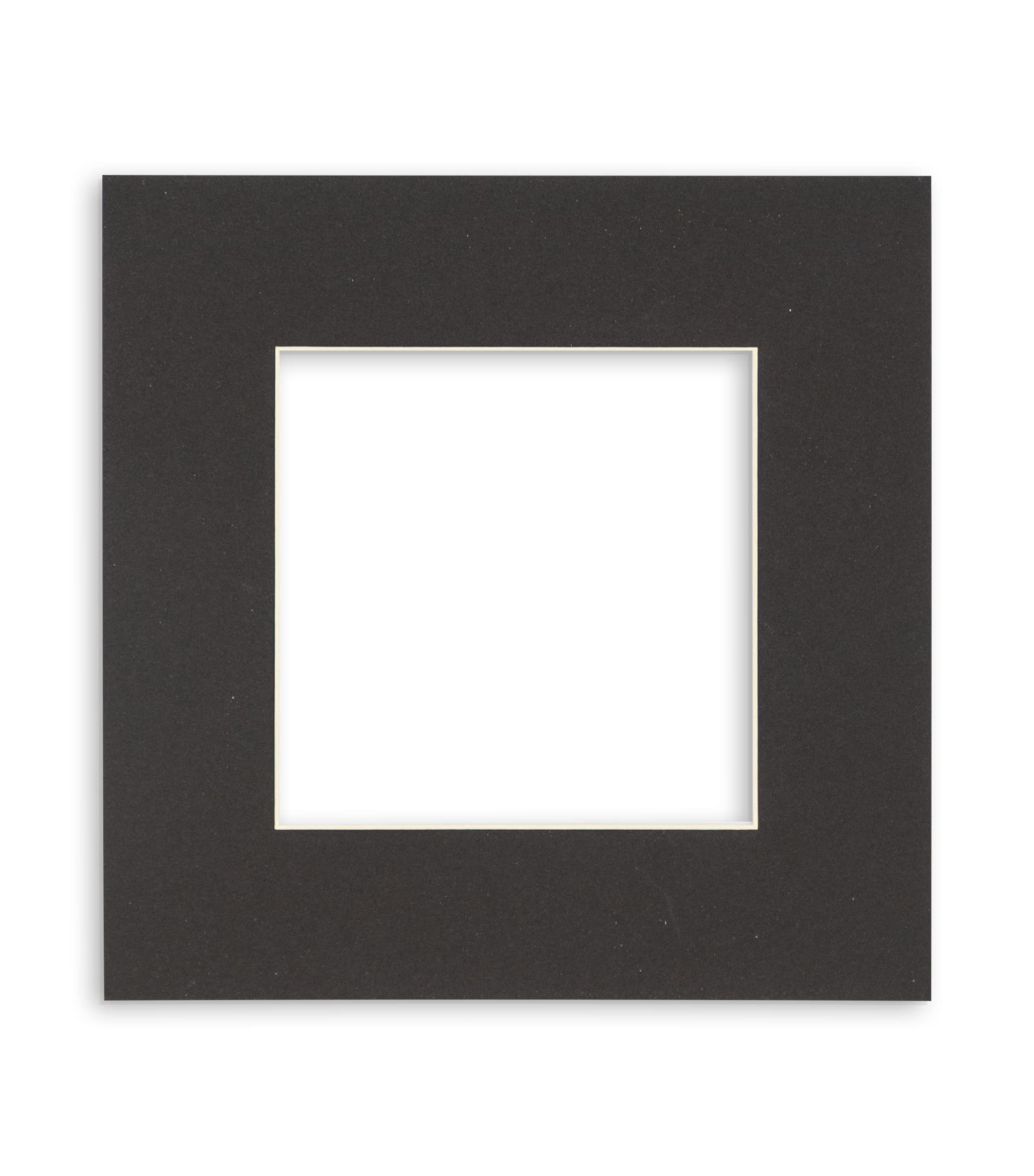 24x24 Mat Bevel Cut for 20x20 Photos - Precut Black Square Shaped Photo Mat Board Opening - Acid Free Matte to Protect Your Pictures - Bevel Cut for Family Photos, Pack of 1 Matboard