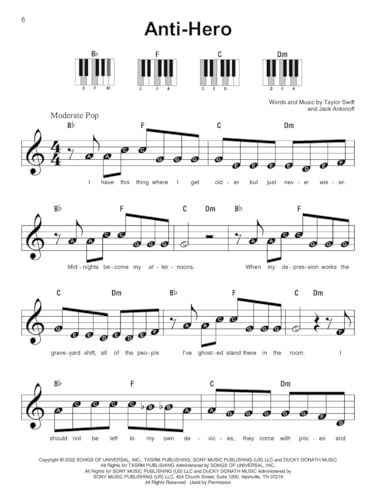 Taylor Swift - Super Easy Songbook - 2nd Edition: 30 Simple Arrangements for Piano with Lyrics