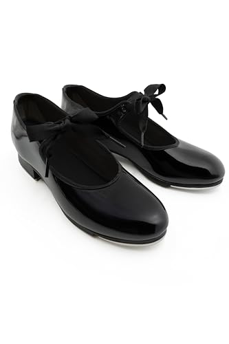 Capezio Women's N625 Jr. Tyette Tap Shoe, Black Patent, 7