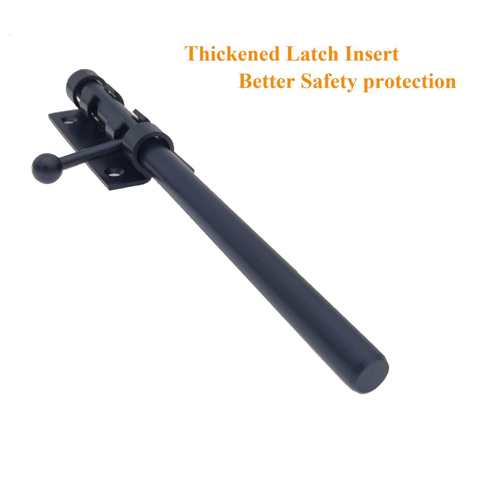 12in Slide Bolt Gate Latch 304 Stainless Steel Barrel Bolt Latch Heavy Duty Door Security Lock Thickened Door Latches Hardware with Mounting Screws for Barn Fence Shed Basement