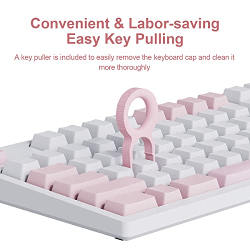 Hagibis Cleaning Soft Brush Keyboard Cleaner 5-in-1 Multi-Function Computer Tools Kit Corner Gap Duster Keycap Puller Remover for PC Laptop Airpods Pro Camera Lens (Pink)