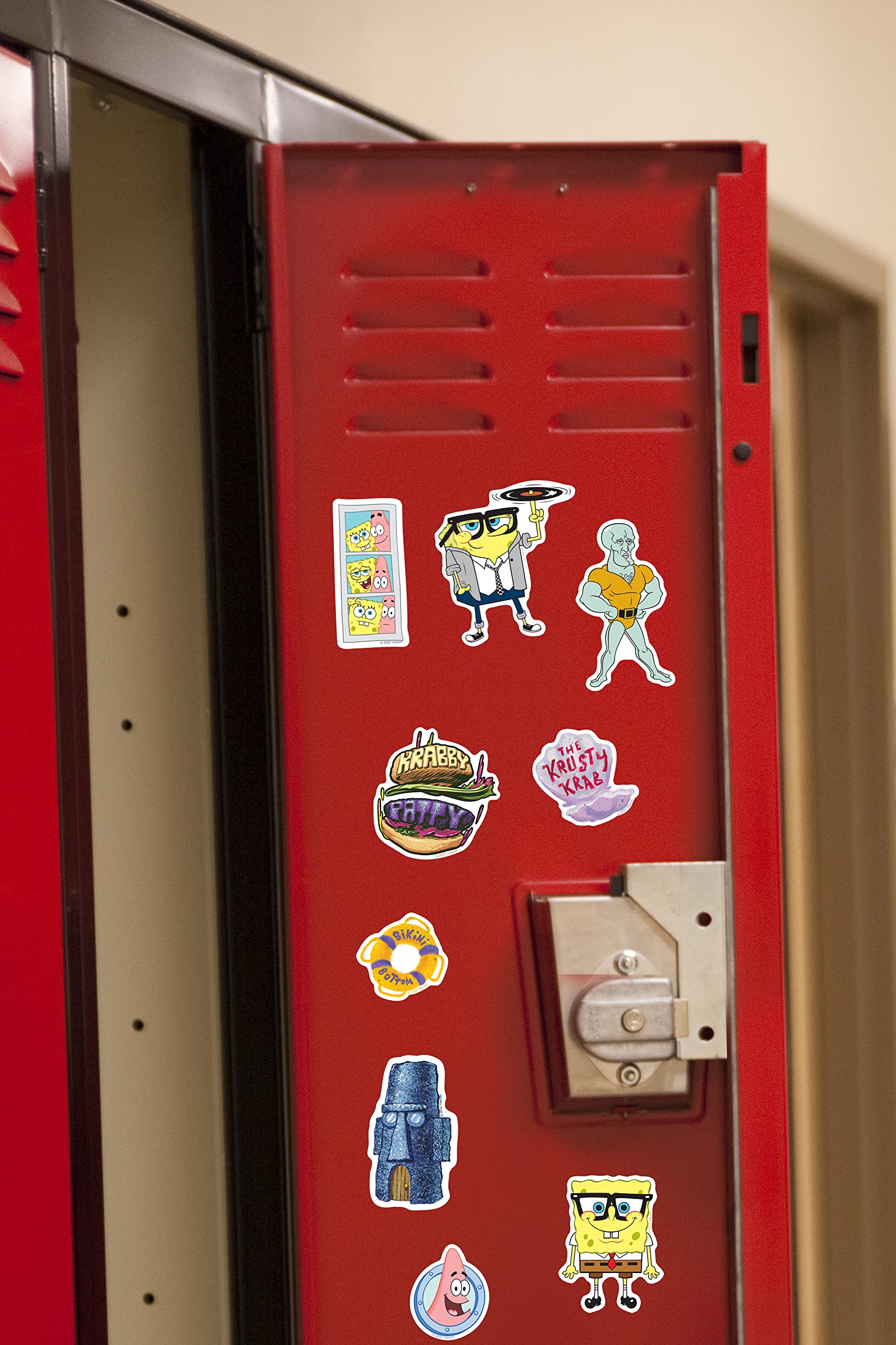 Spongebob Squarepants Sticker Pack Die Cut Vinyl Large Deluxe Stickers Variety Pack - Laptop, Water Bottle, Scrapbooking, Tablet, Skateboard, Indoor/Outdoor - Set of 50