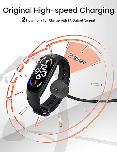 Sinoacc Charger for Xiaomi Mi Band 7/6/5, Amazfit Band 5 Replacement USB Magnetic Charging Cable Cord Accessories for Mi Band 7/6/5, Amazfit Band 5 Fitness Tracker（not for Magic Band）