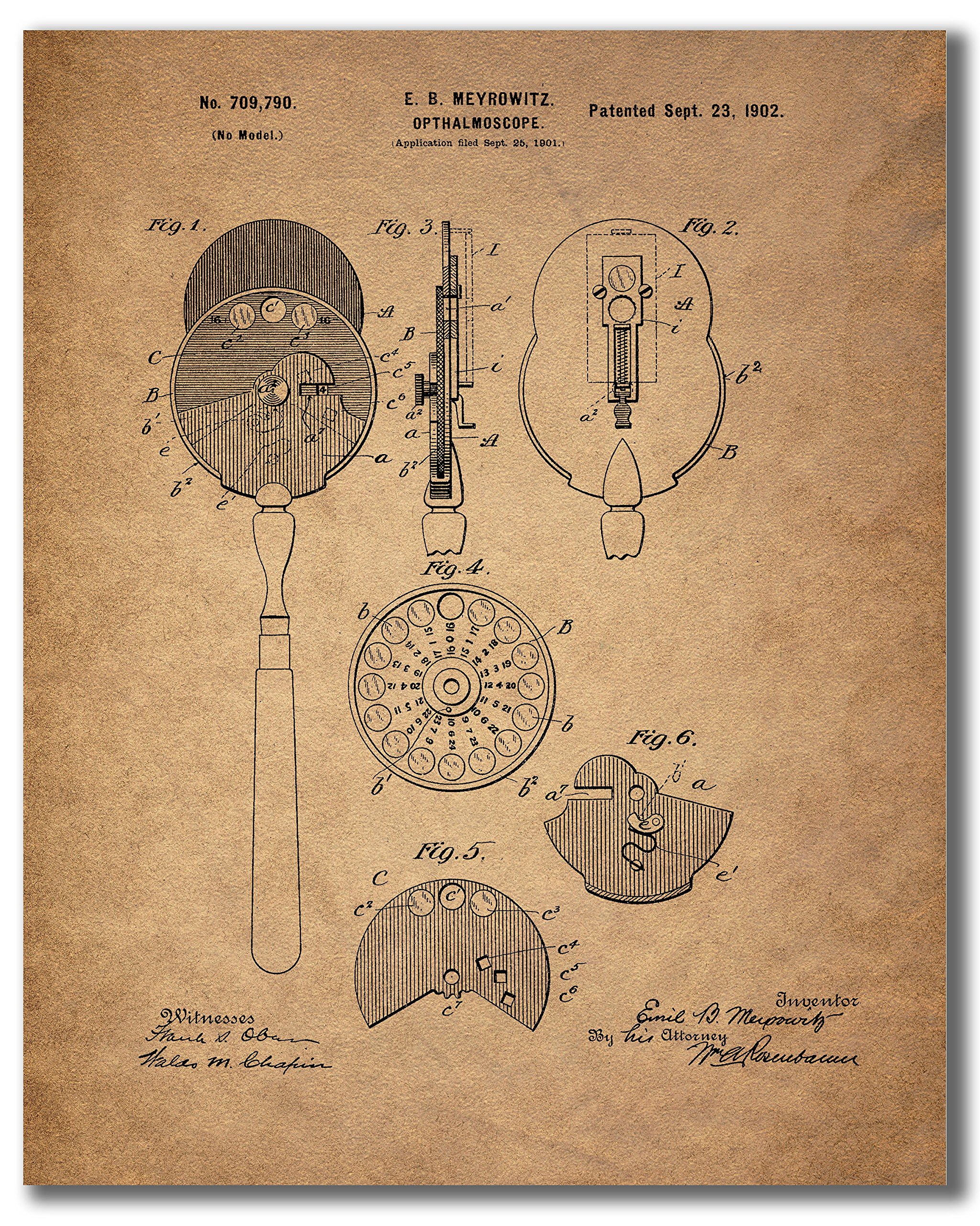 Optometrist Patent Wall Art Prints - Set Of 6 Eye Doctor Vintage Photos