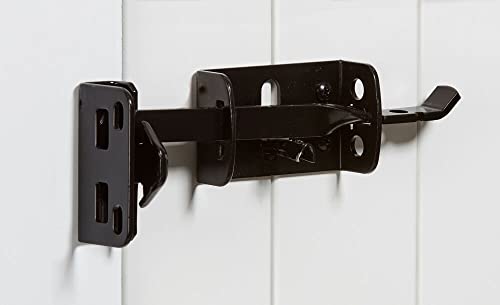 National Hardware N109-040 Swinging Gate & Door Thumb Latch, Heavy Duty, Coated with WeatherGuard Protection, Black