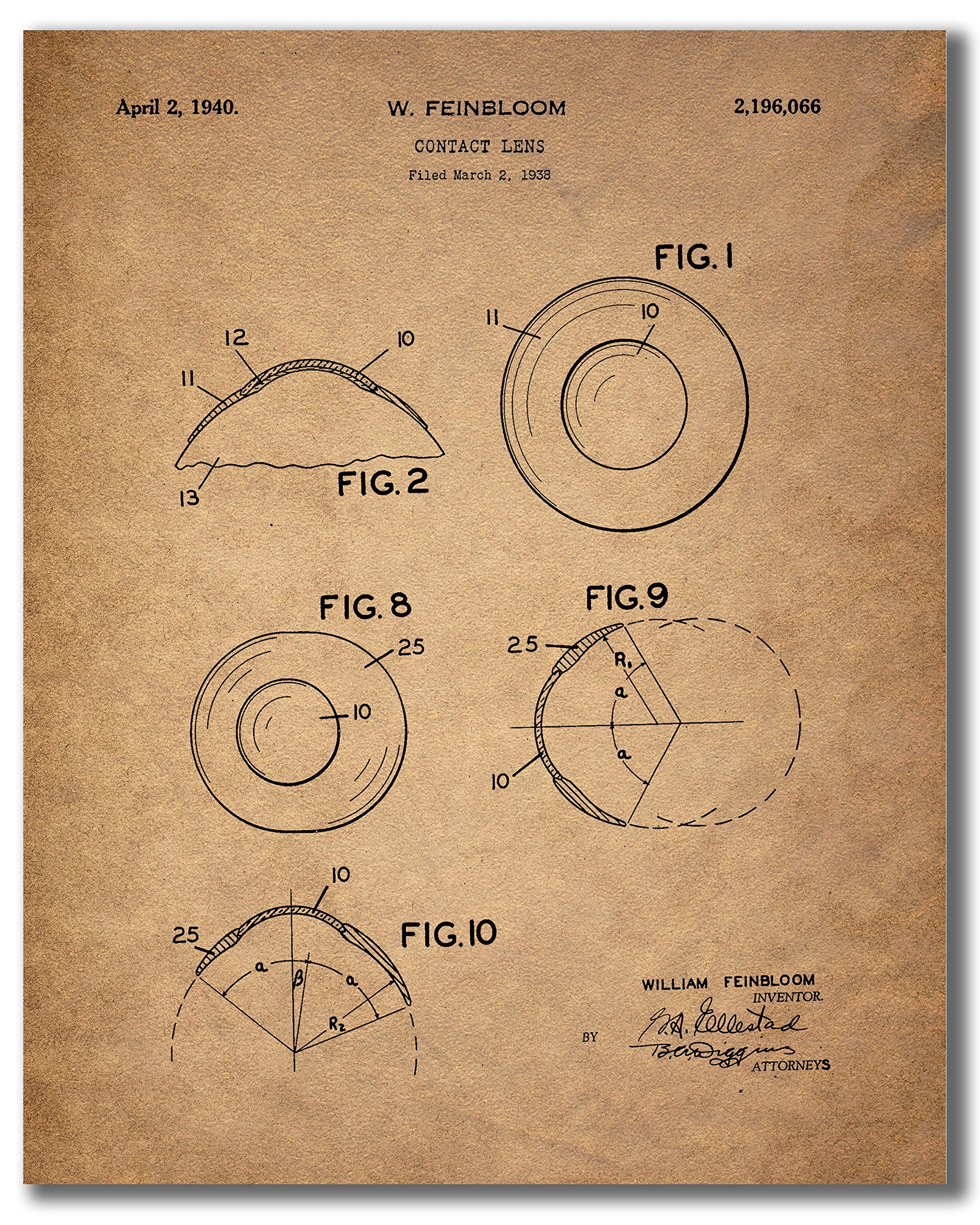 Optometrist Patent Wall Art Prints - Set Of 6 Eye Doctor Vintage Photos