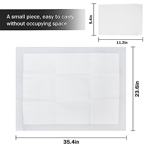 ZHOMA Disposable Underpads Waterproof Urine Pad 23 x 36 Inches Fast Absorption, Suitable for Infants, Children, Adults or The Elderly 40 Pack White