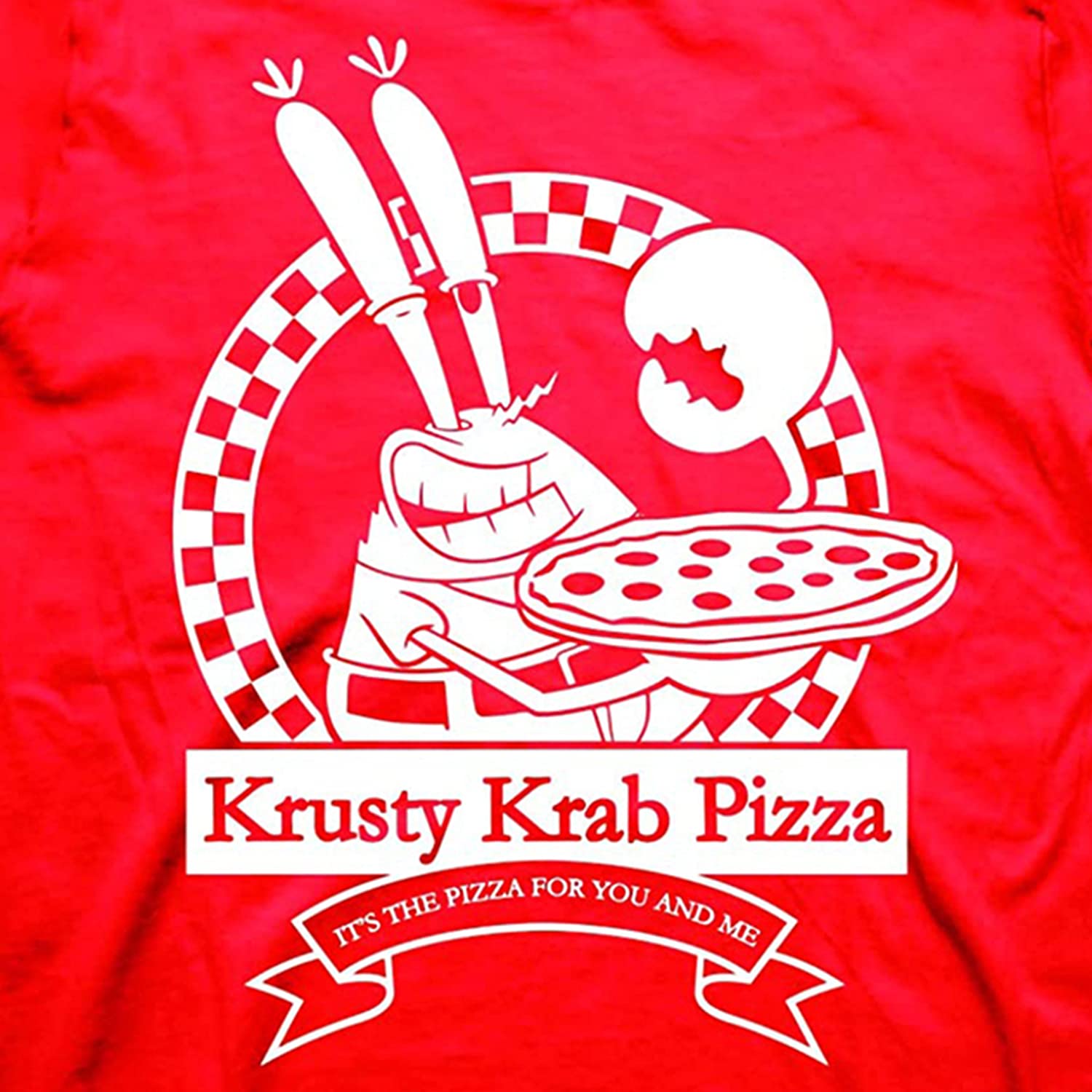 Mens Spongebob Squarepants Classic Shirt - Spongebob Krusty Krab T-Shirt (Red, XX-Large)