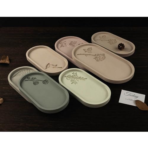 Resin Dish Molds Plate Silicone Moulds Elliptical Shaped Tray Molds Cup Pad Mold Silicone Molds for Resin Casting