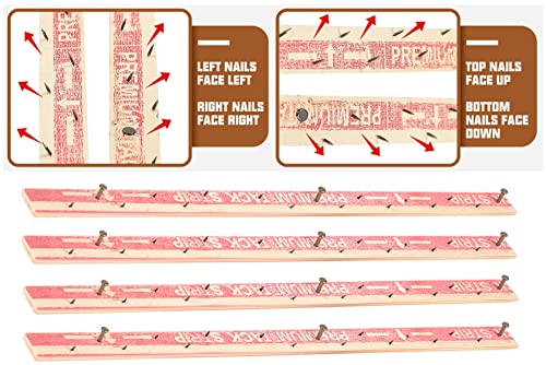 Tufting Wooden Frame for Rug Making Kit Suitable for Electric Carpet Gun Tabletop/Stand Display DIY Crafts Table Stand Frame Tapestry Making Tool, 4PCS Tack Strip