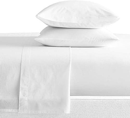 100% Egyptian Cotton Bed Sheets - 1000 Thread Count 4-Piece White Queen Sheets Set, Long Staple Cotton Bedding Sheets, Sateen Weave, Luxury Hotel Sheets, Fits Mattress Upto 18'' Deep Pocket