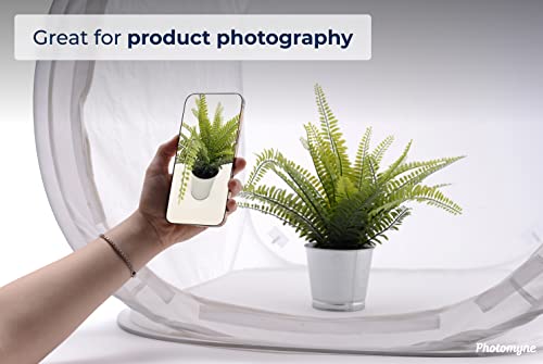 Photomyne Professional Photo Studio Shooting Tent | Photo Light Tent | Photo Light Box | Light Cube Diffusion - White (19X19 inch)