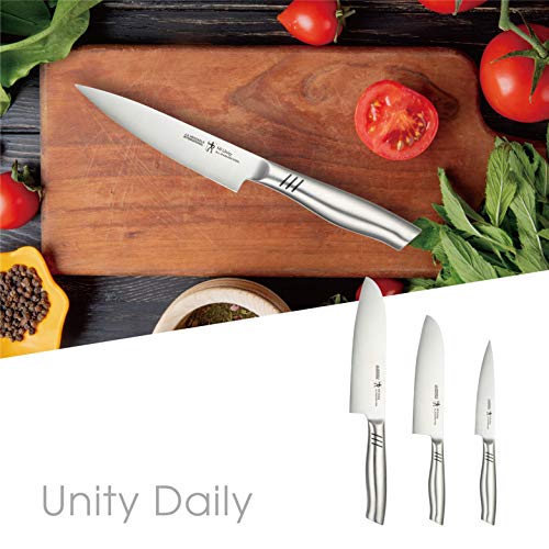 Henckels 19360-131 Unity Daily Petty Knife, 5.1 inches (130 mm), Fruit, Small Knife, All Stainless Steel, Dishwasher Safe