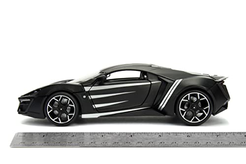 Jada Toys Marvel Black Panther & Lykan Hypersport Die-cast Car, 1:24 ScaleVehicle & 2.75 Collectible Figurine